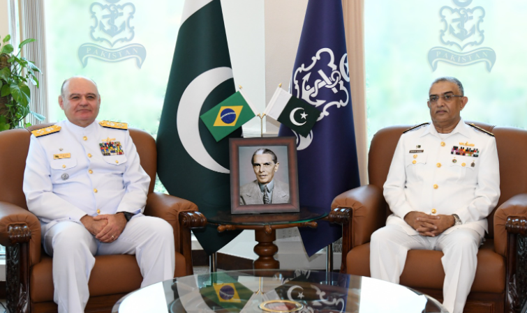 Brazilian Chief of Staff visits Pakistan Naval Headquarters, discusses ...