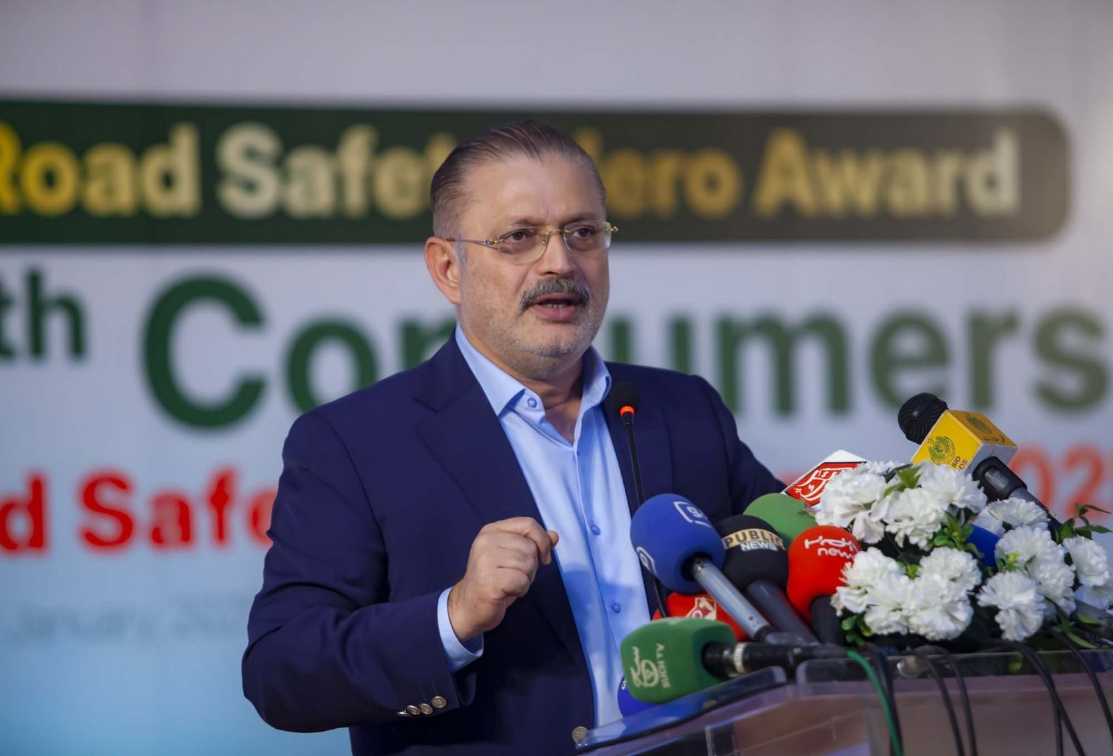 Sharjeel Inam Memon calls for collective responsibility in road safety ...